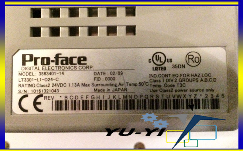 Proface LT3301-L1-D24-C Operator Interface Panel - 裕益科技自動化設備可程式編碼器PLC分散式控制系統DCS